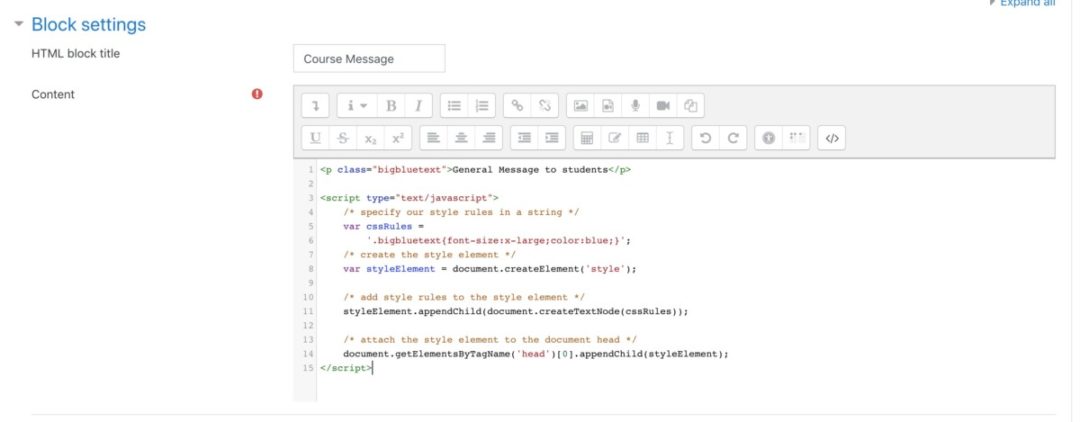 How to add CSS styles to a single Moodle course if you are not an administrator - Ricoshae